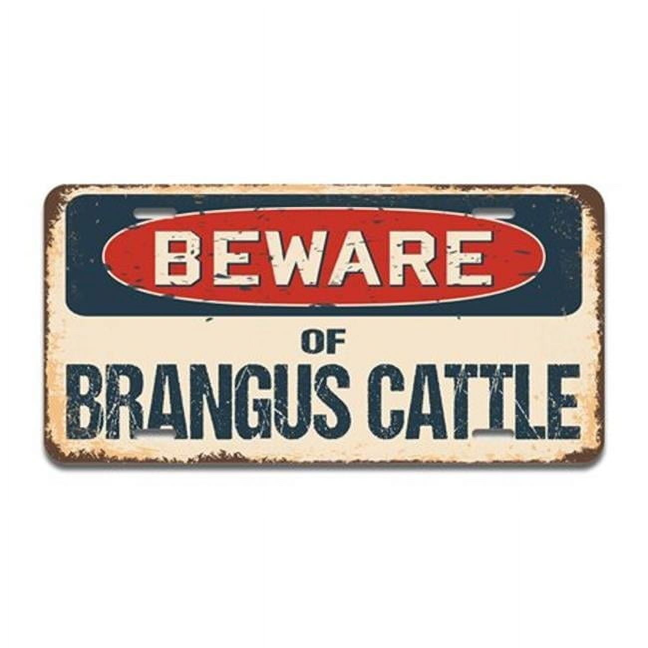 Aluminum License Plate - Beware of Brangus Cattle - Walmart.com