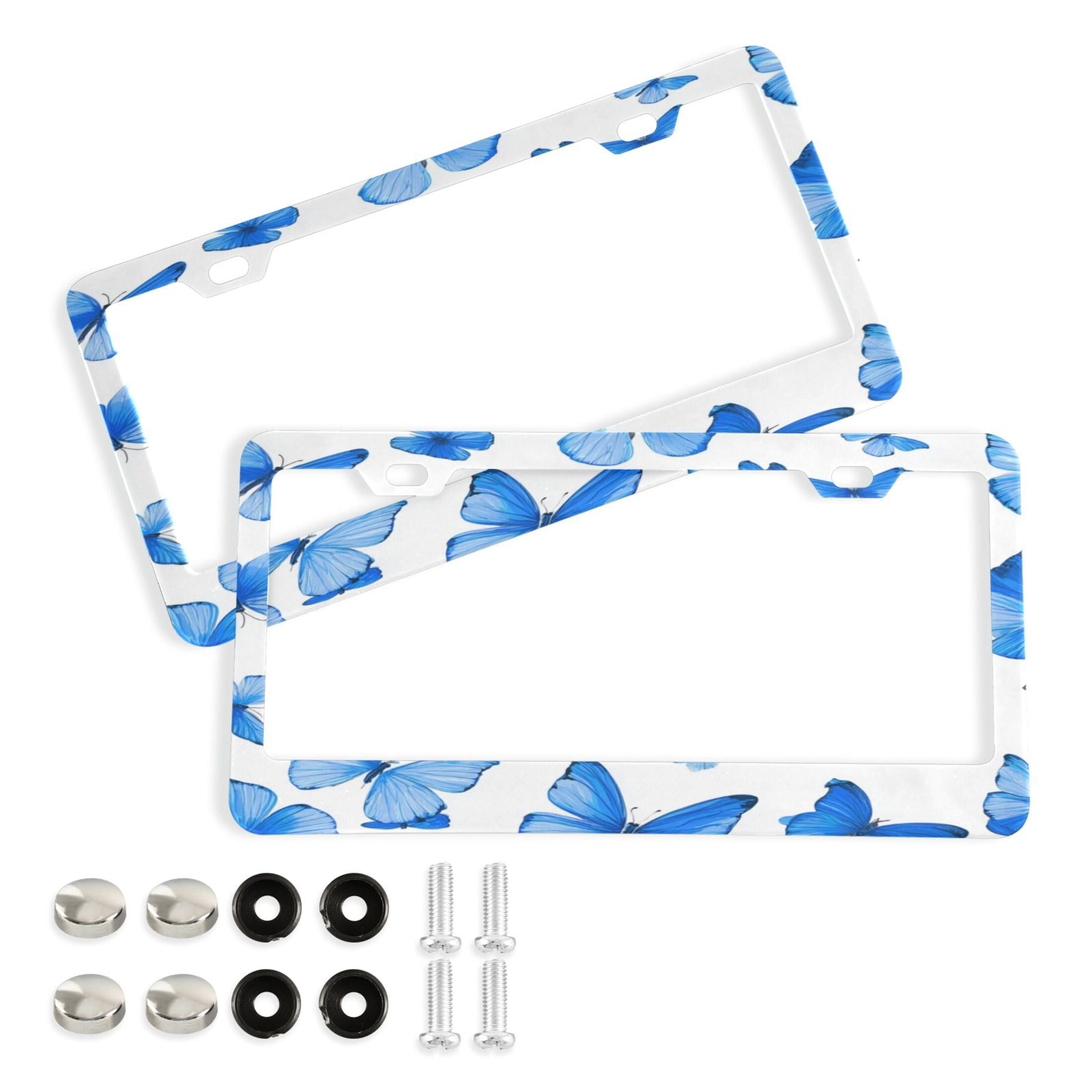 Aluminum License Plate Frame 2 Pack Car Exterior Accessory Car Tag ...