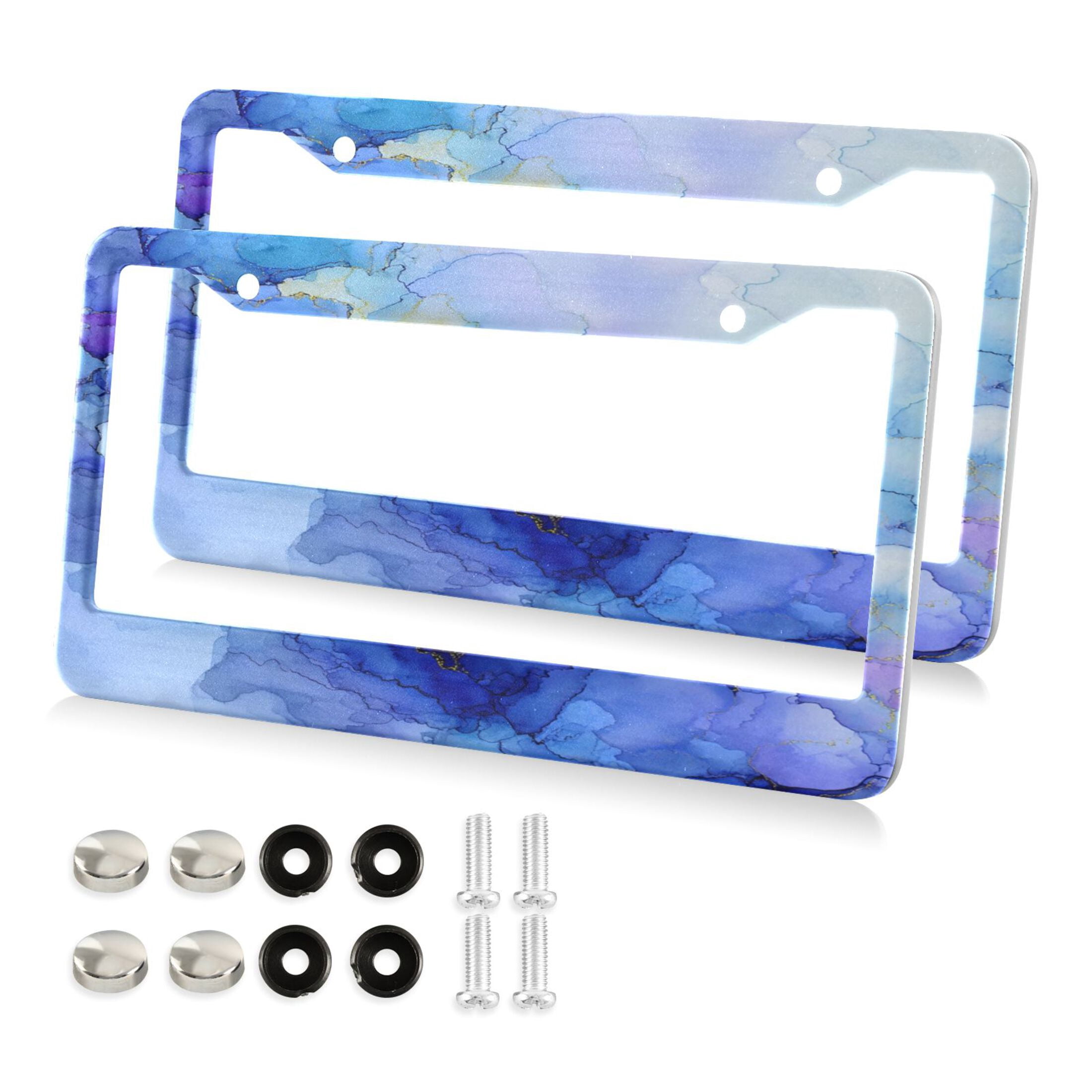 Aluminum License Plate Frame 2 Pack Car Exterior Accessory Car Tag ...