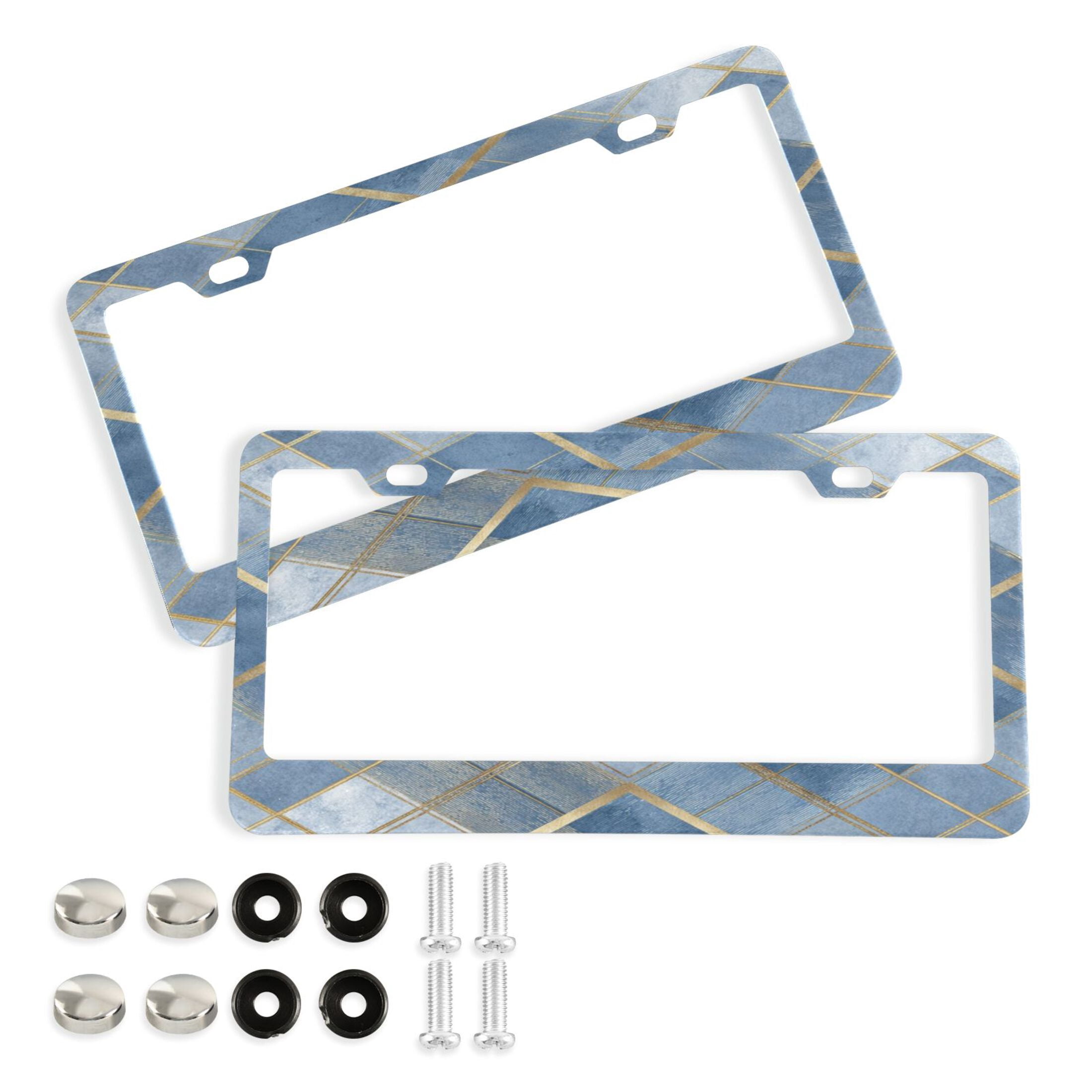 Aluminum License Plate Frame 2 Pack Car Exterior Accessory Car Tag ...