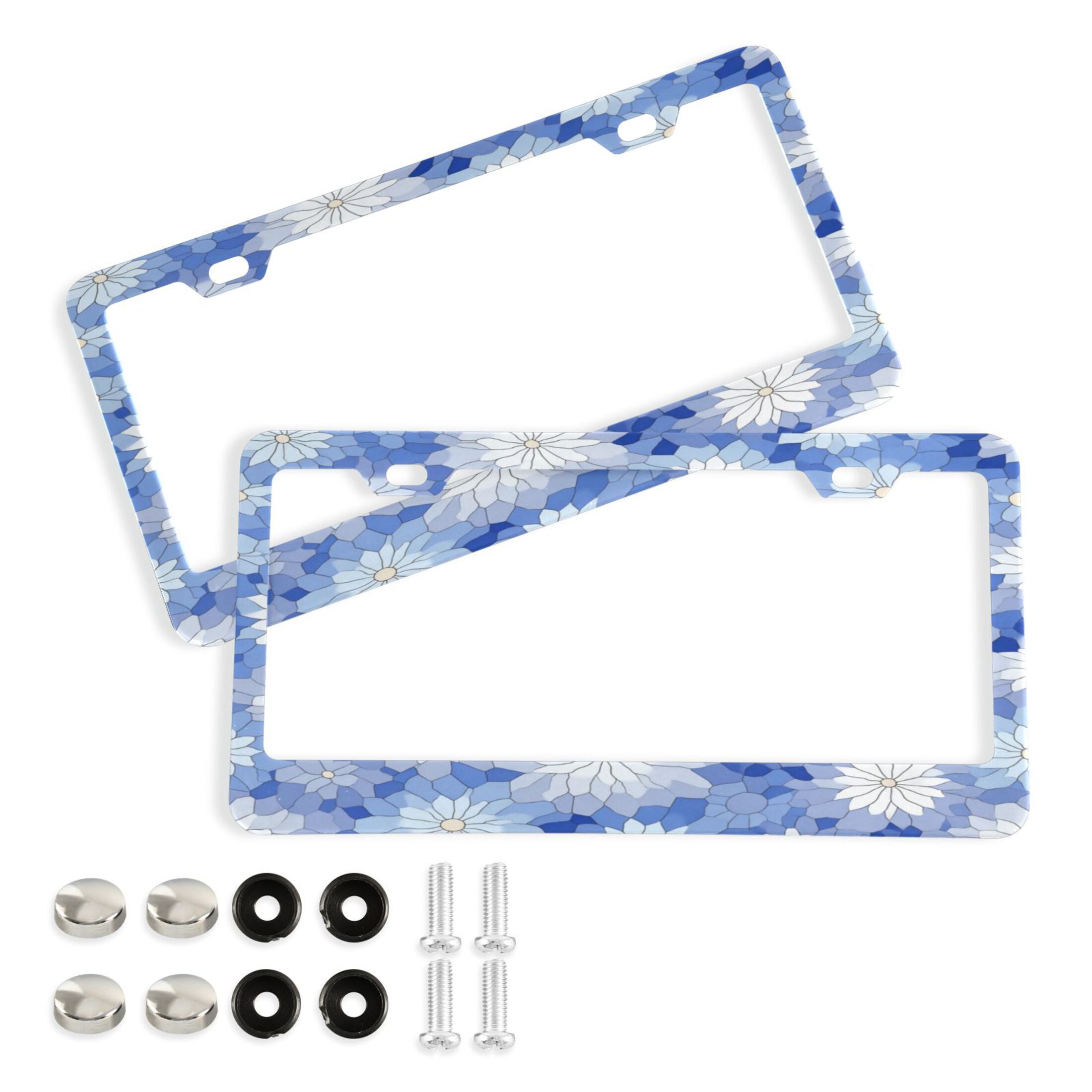 Aluminum License Plate Frame 2 Pack Car Exterior Accessory Car Tag ...