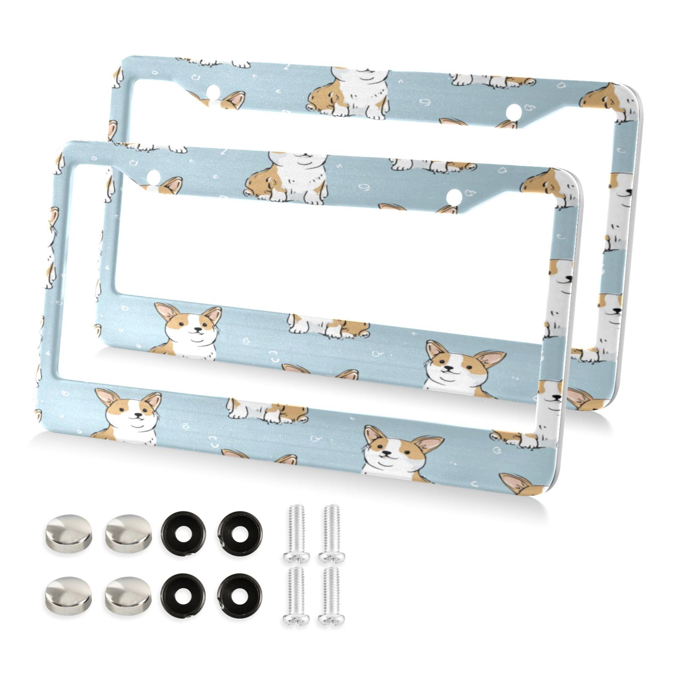 Aluminum License Plate Frame 2 Pack Car Exterior Accessory Car Tag ...