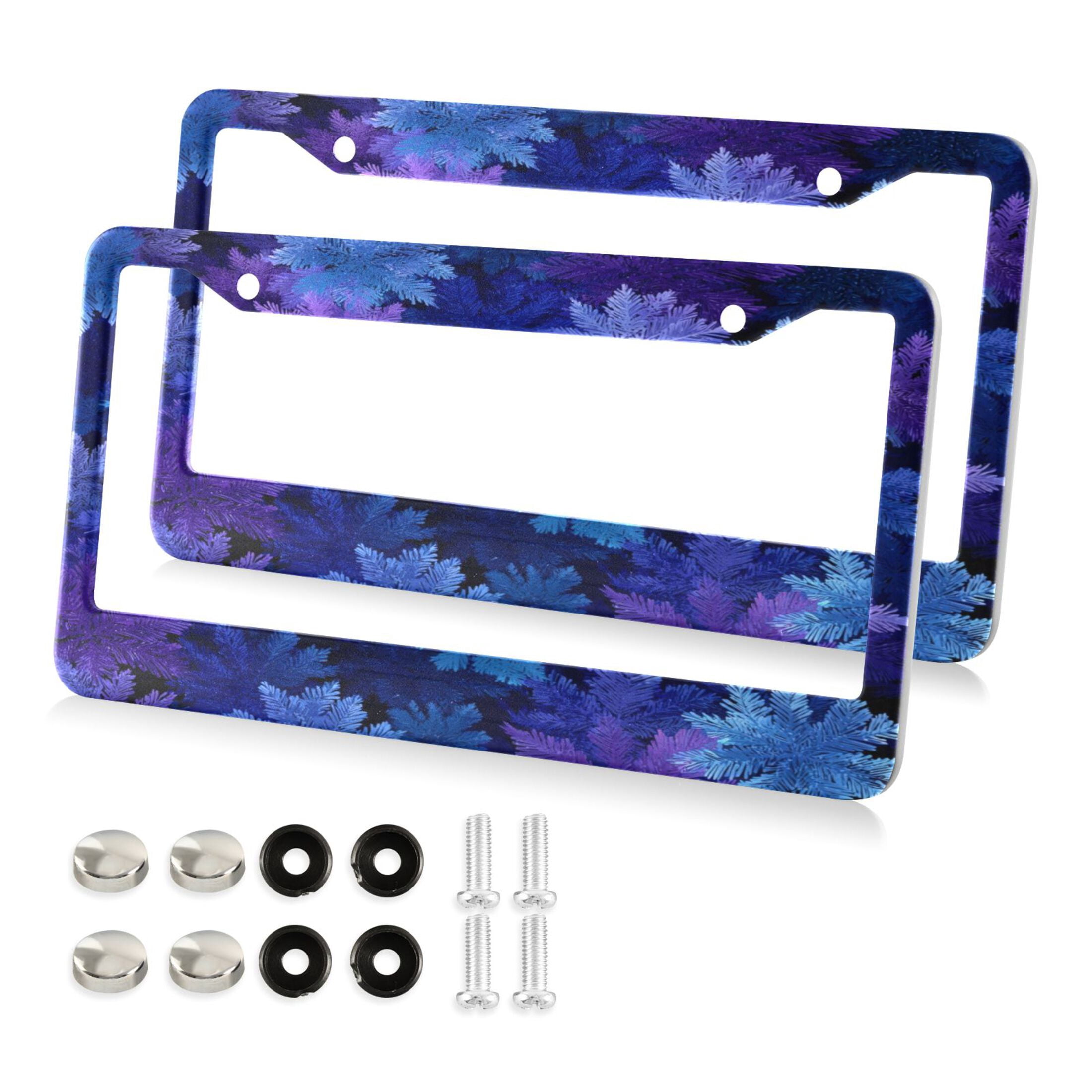Aluminum License Plate Frame 2 Pack Car Exterior Accessory Car Tag ...