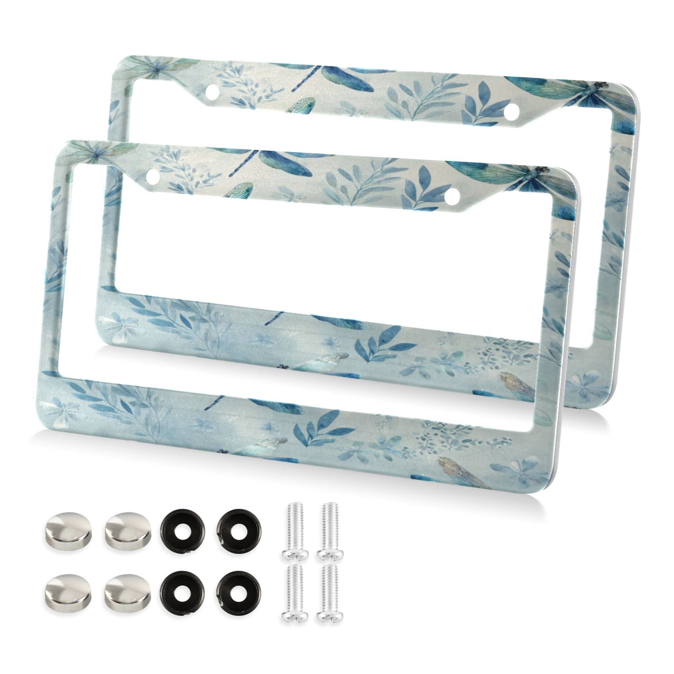 Aluminum License Plate Frame 2 Pack Car Exterior Accessory Car Tag ...