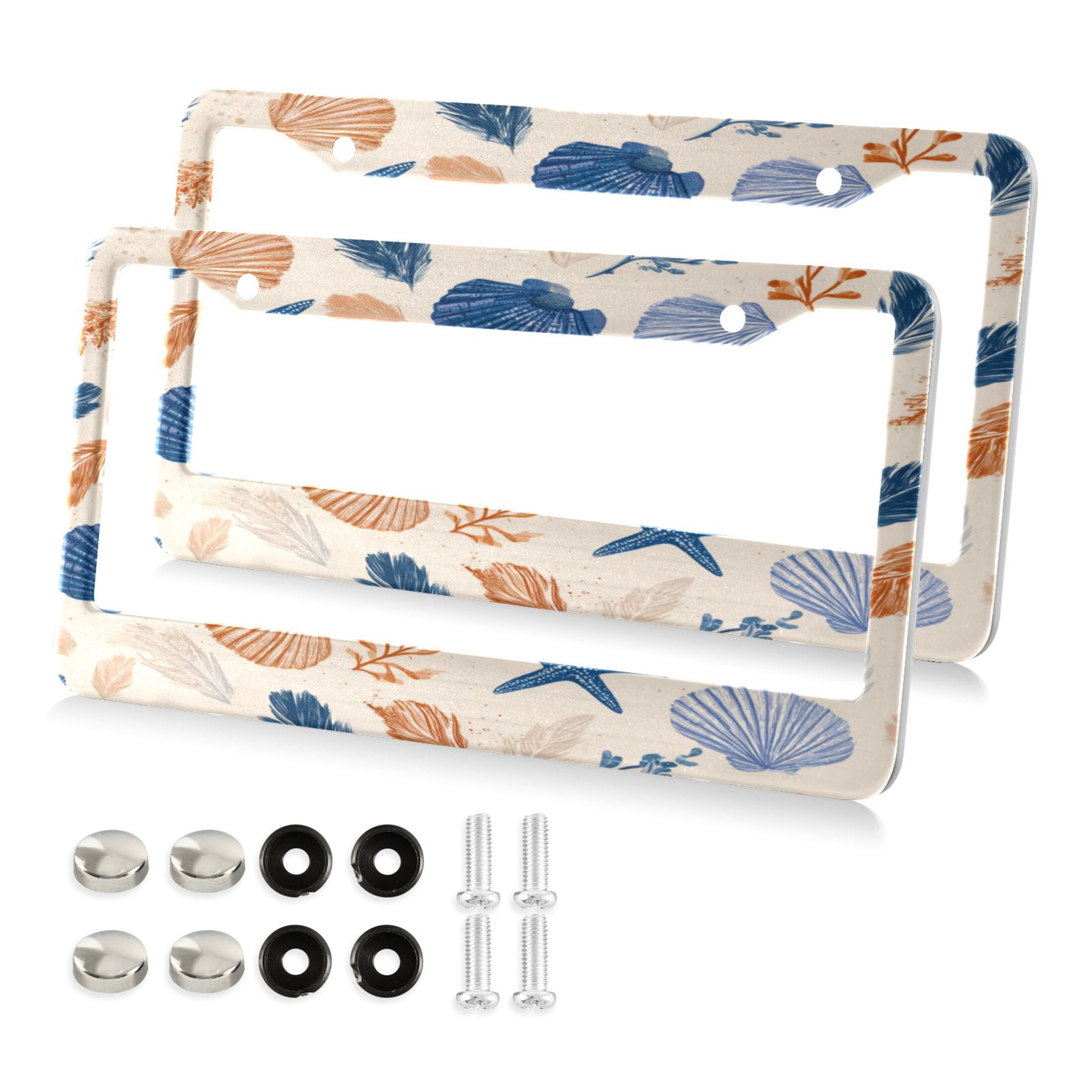 Aluminum License Plate Frame 2 Pack Car Exterior Accessory Car Tag ...