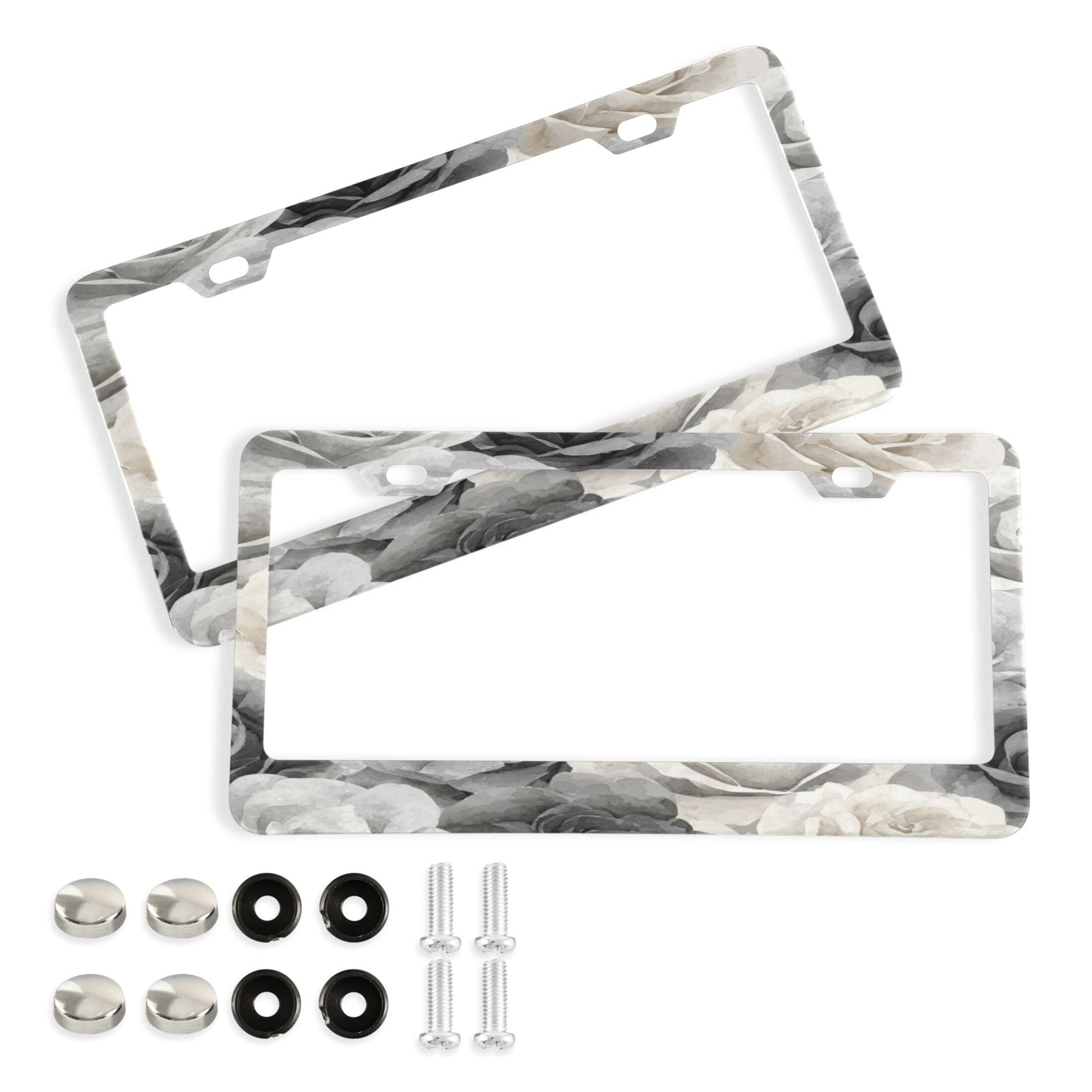 Aluminum License Plate Frame 2 Pack Car Exterior Accessory Car Tag ...