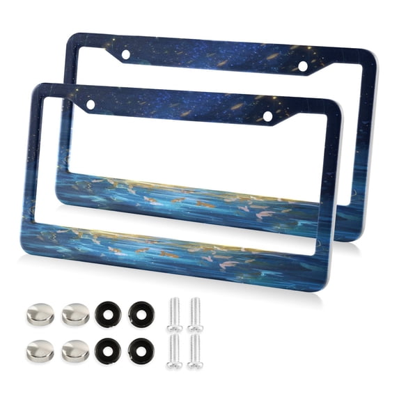 Aluminum License Plate Frame 2 Pack Car Exterior Accessory Car Tag ...