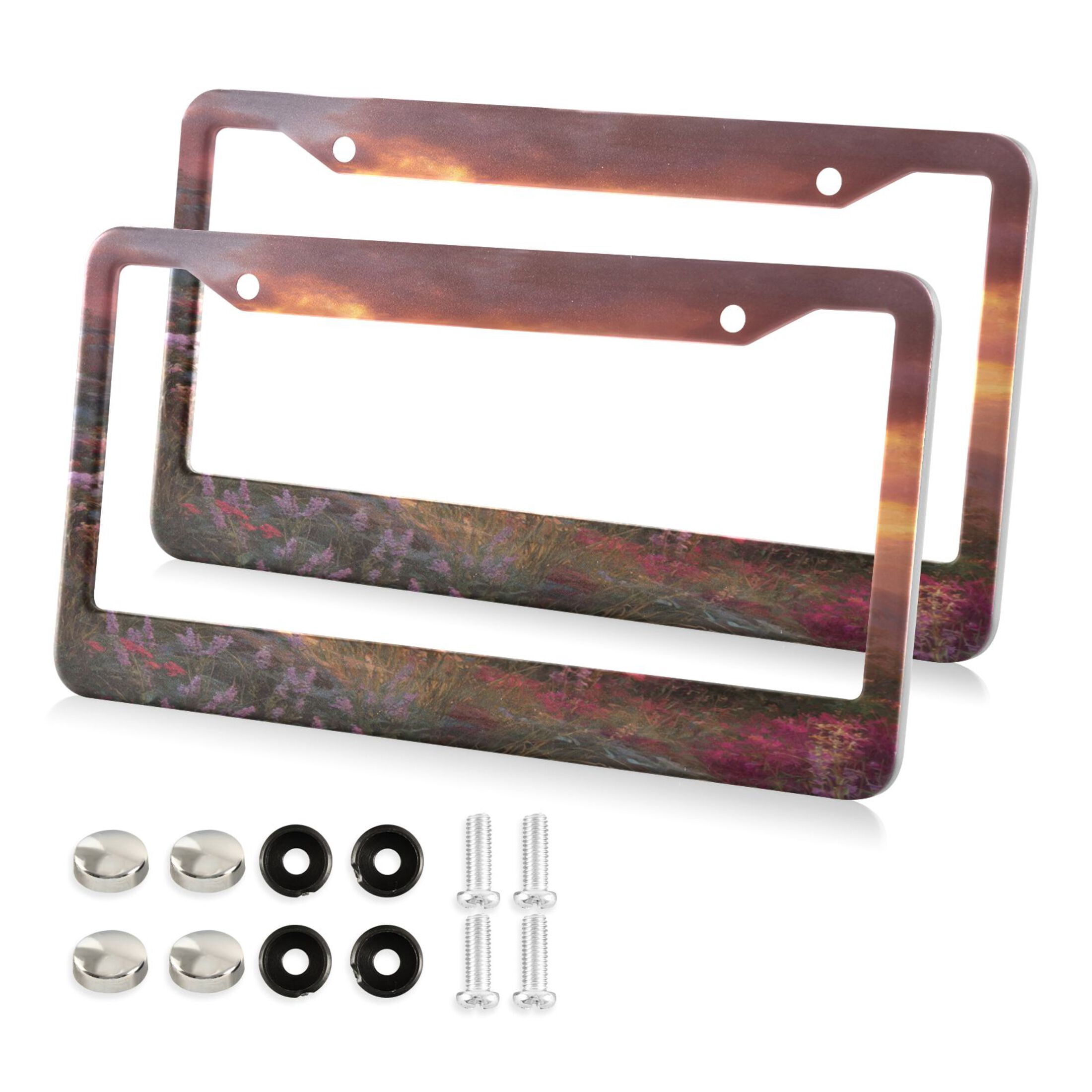 Aluminum License Plate Frame 2 Pack Car Exterior Accessory Car Tag ...