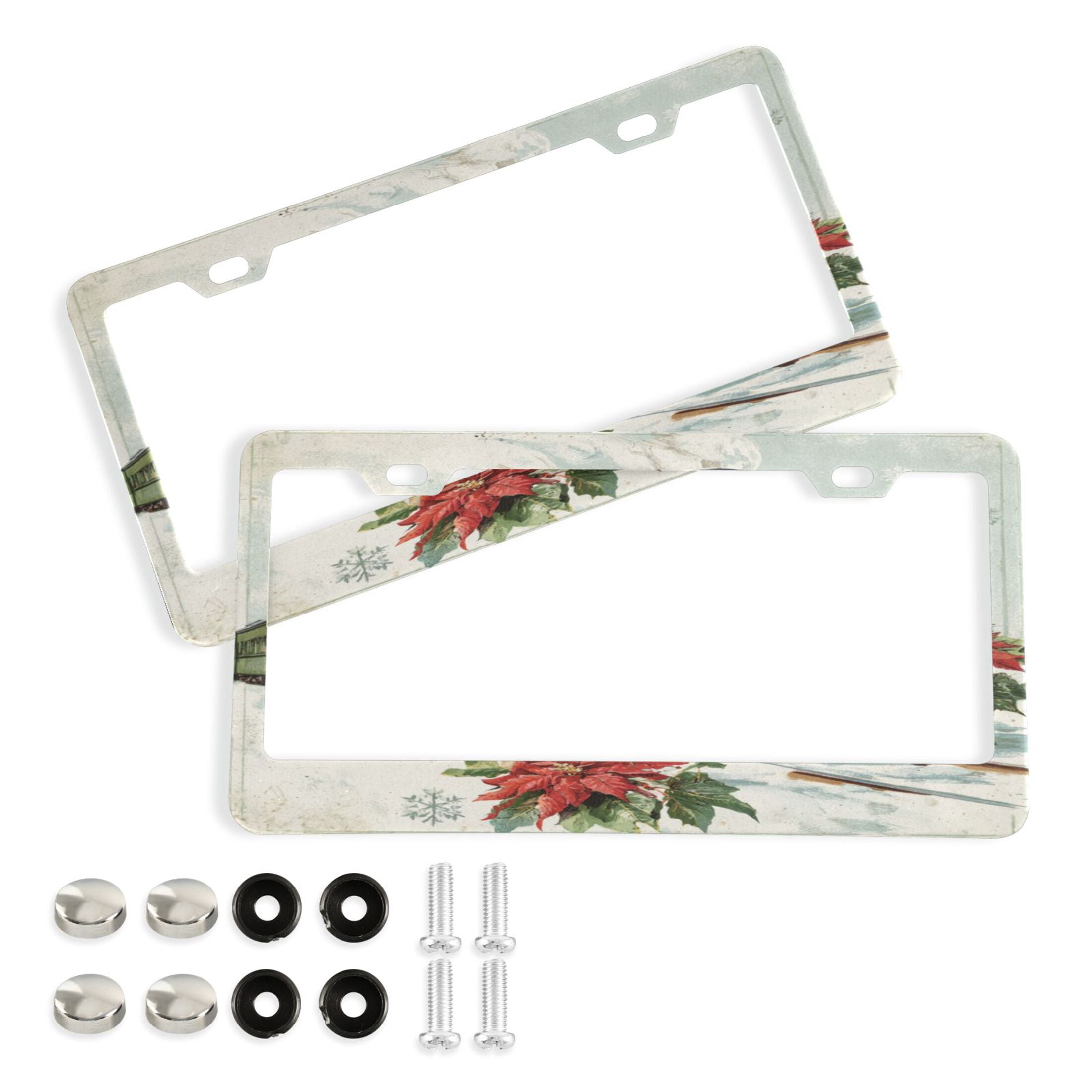 Aluminum License Plate Frame 2 Pack Car Exterior Accessory Car Tag ...