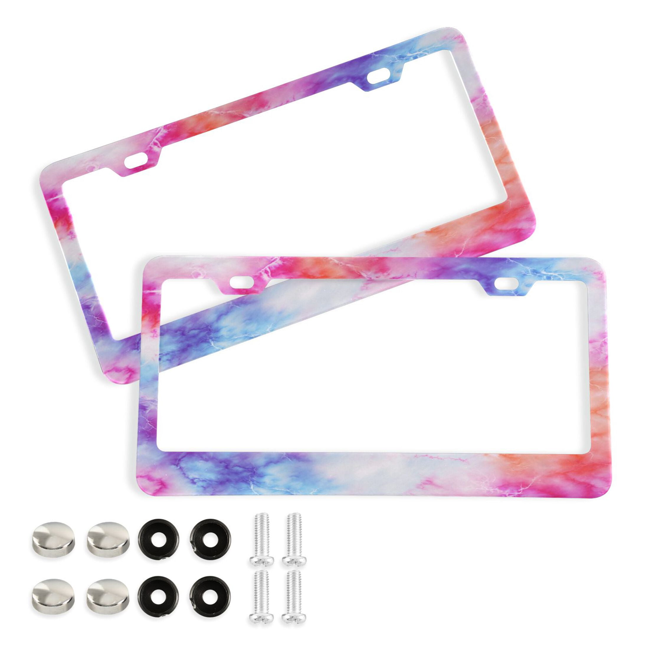 Aluminum License Plate Frame 2 Pack Car Exterior Accessory Car Tag ...