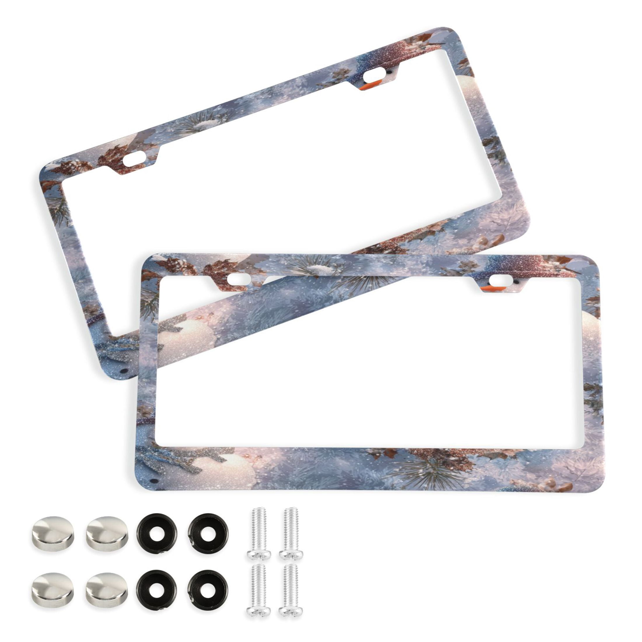 Aluminum License Plate Frame 2 Pack Car Exterior Accessory Car Tag ...