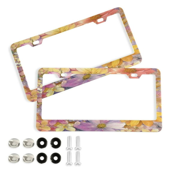 Aluminum License Plate Frame 2 Pack Car Exterior Accessory Car Tag ...