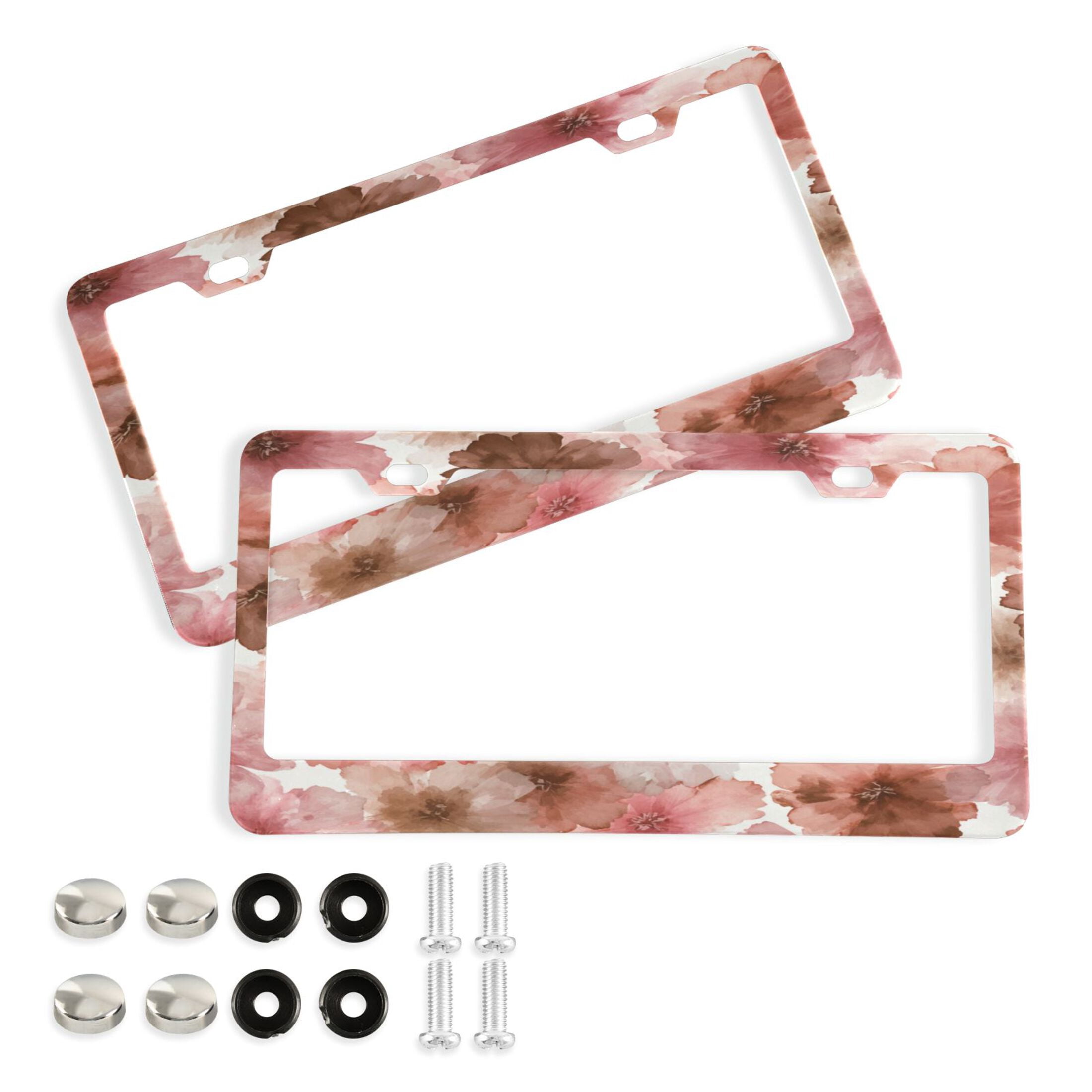 Aluminum License Plate Frame 2 Pack Car Exterior Accessory Car Tag ...