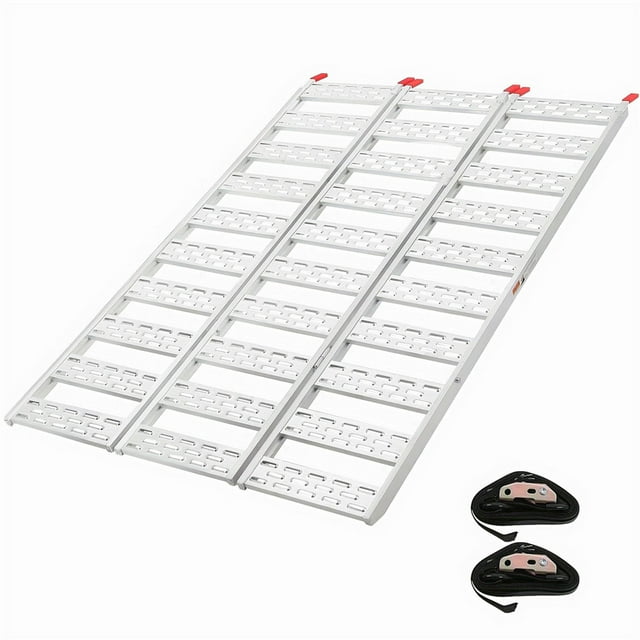 Aluminum Loading Ramps 1500 LBS, Tri-Fold Powersports Ramps for Pickup ...