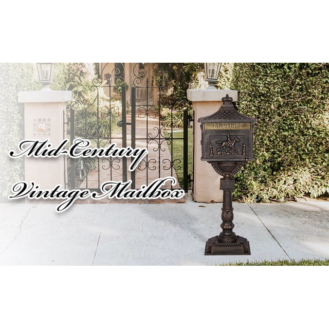 Aluminum Locking Mailboxes for Outside Mailboxes Heavy Duty Cast ...