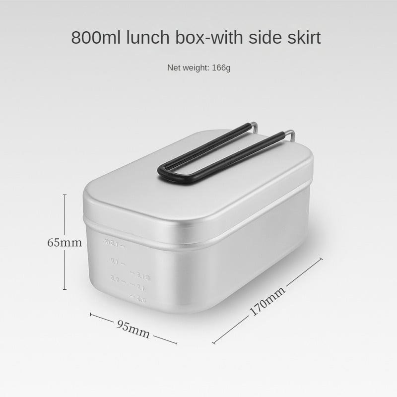 Aluminum Lunch Box Outdoor Heatable Lunch Box with Lid Strap Gloves ...