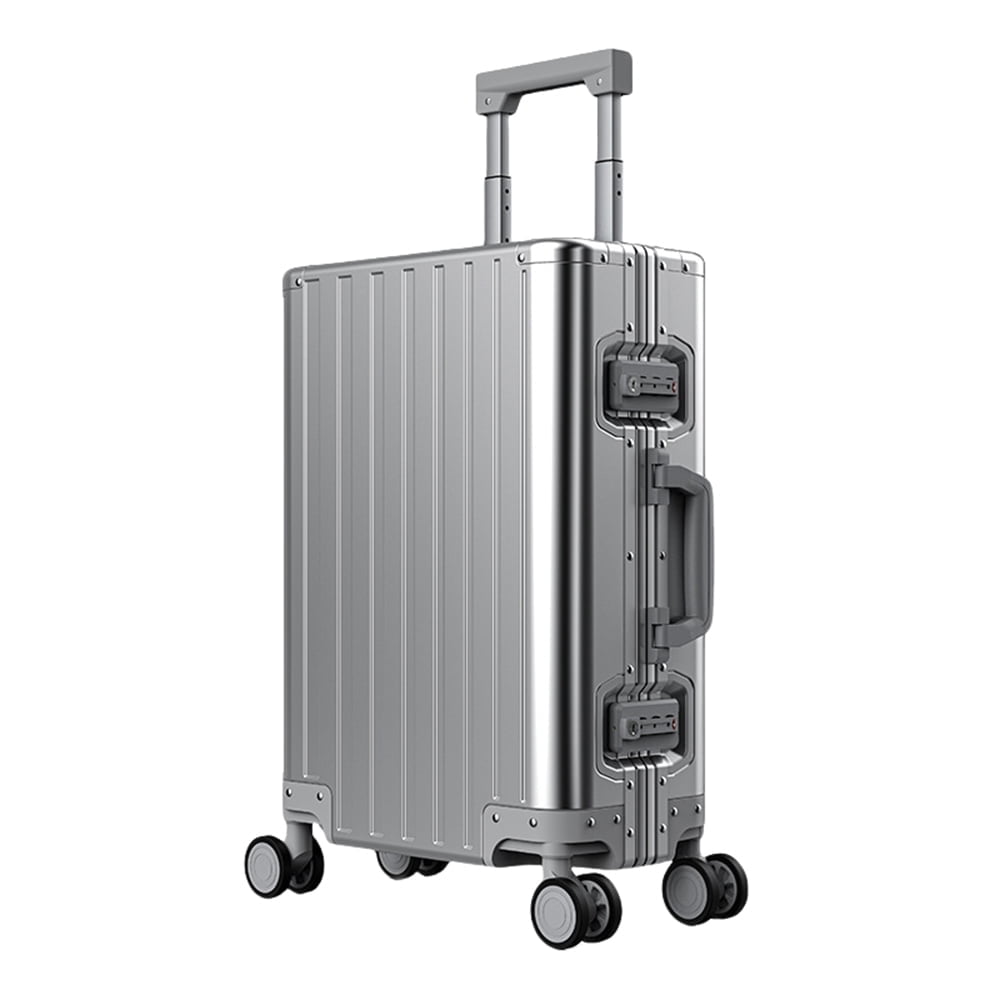 Aluminum Magnesium Alloy Carry on Luggage with Spinner Wheels, Hard ...