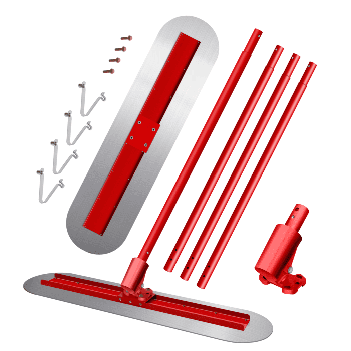 Aluminum Magnesium Alloy Concrete Float 48''x12'', Round End Steel ...