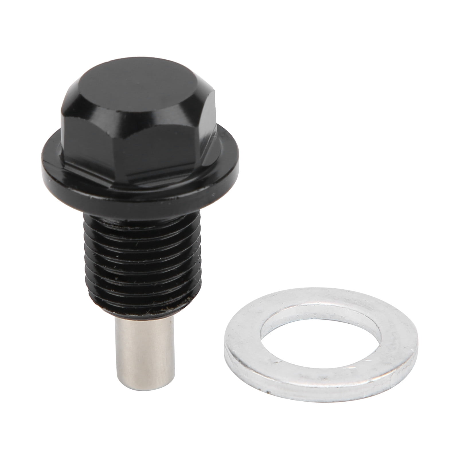 Aluminum Magnetic Oil Drain Plug Bolt Nut M12 x 1.25 Thread Black Car ...