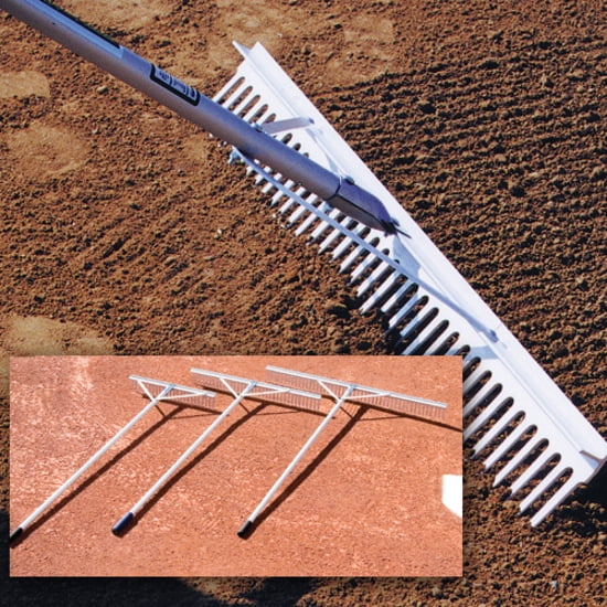 Aluminum Garden Rake for Landscaping and Soil Leveling - Walmart ...