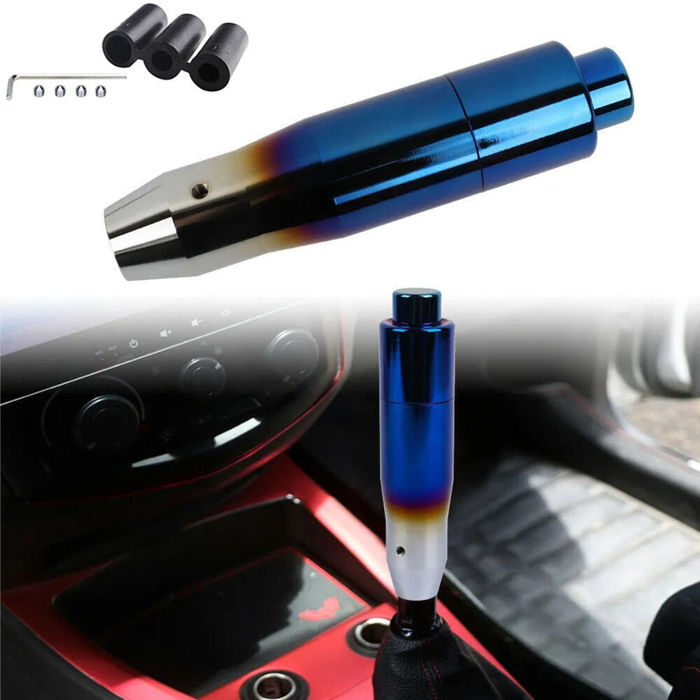 Aluminum Metal Car Automatic Gear Shift Knob Shifter Lever With Button ...