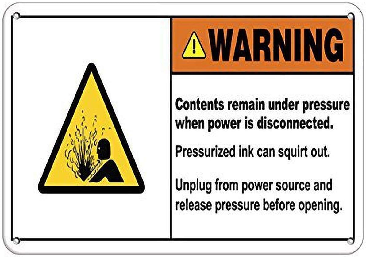 Aluminum Metal Sign For Tin Signs Contents Remain Under Pressure When ...