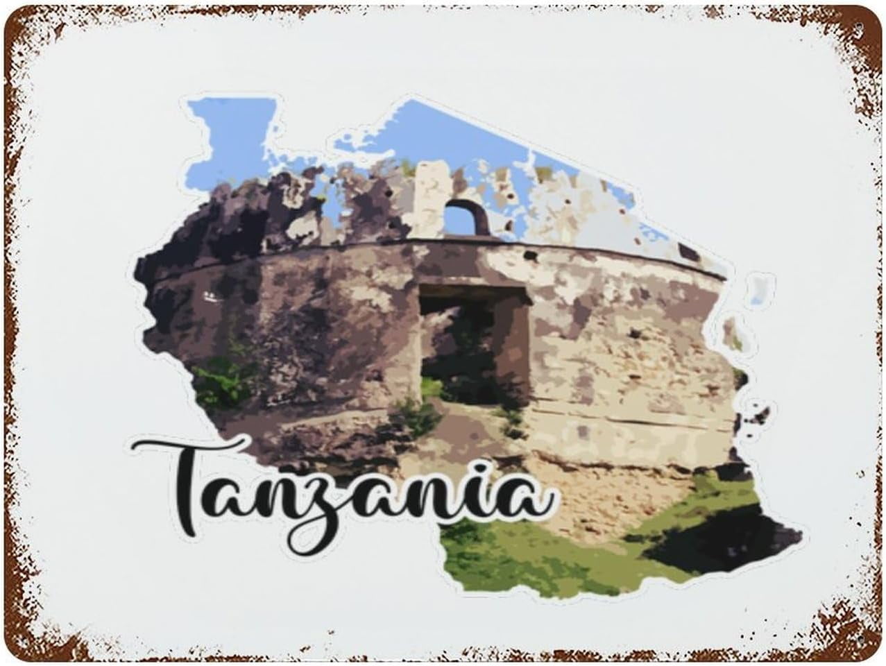 Aluminum Metal Sign Tanzania Signs World Explorer' Landmark Building ...