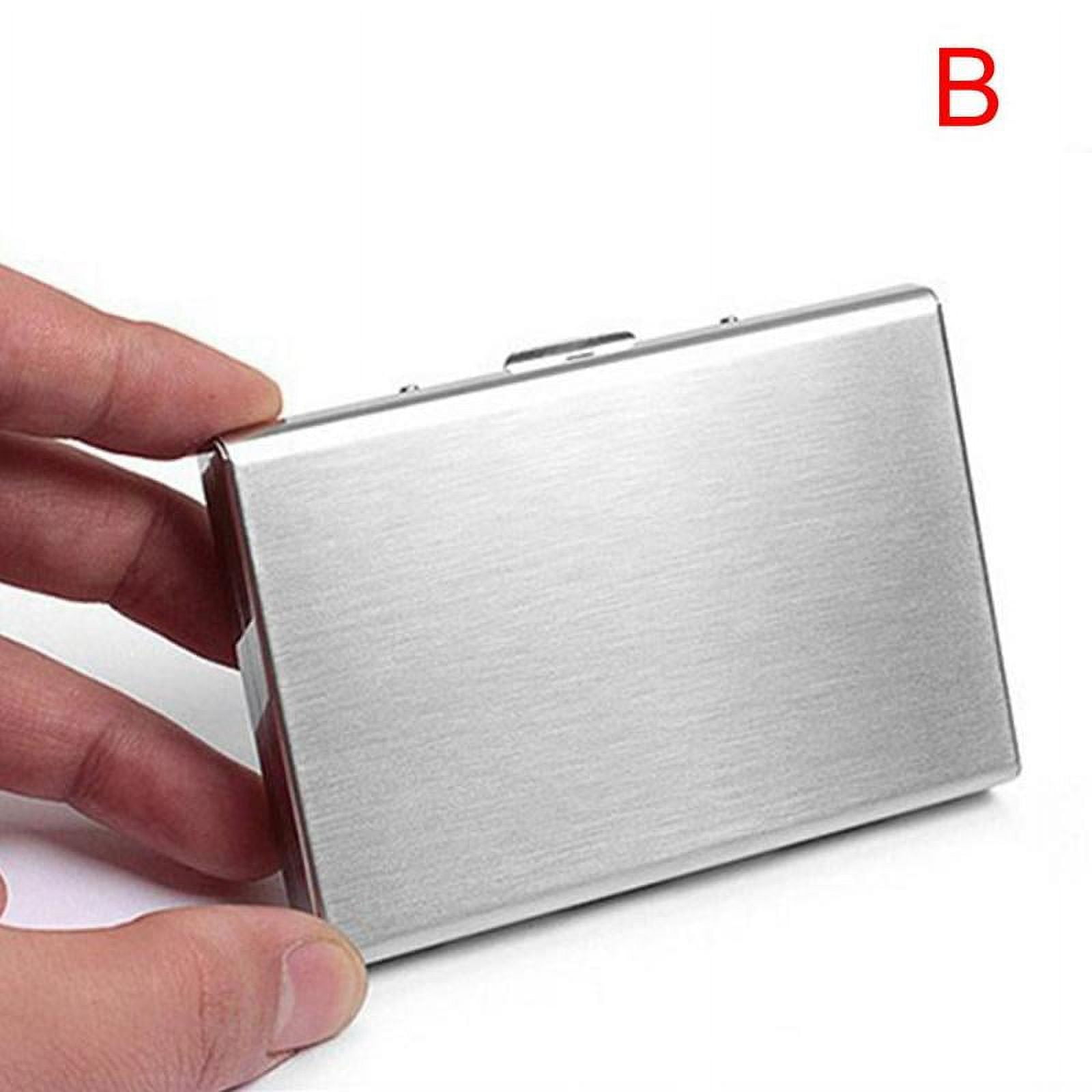 Aluminum Metal Slim Anti-Scan Credit Card Holder RFID Blocking Wallet ...