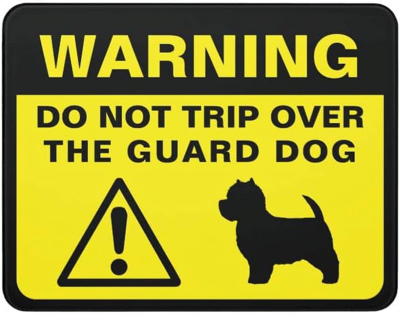 Aluminum Metal Warning Sign Westie Silhouette Funny Guard Dog Indoor ...