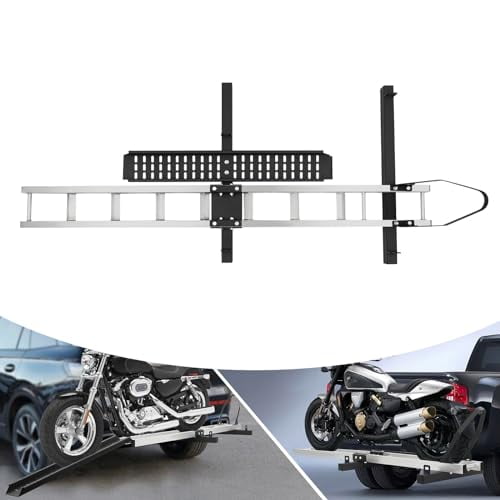 Aluminum Motorcycle Carrier W/Tire Limiter, Motorcycle Hitch Carrier ...