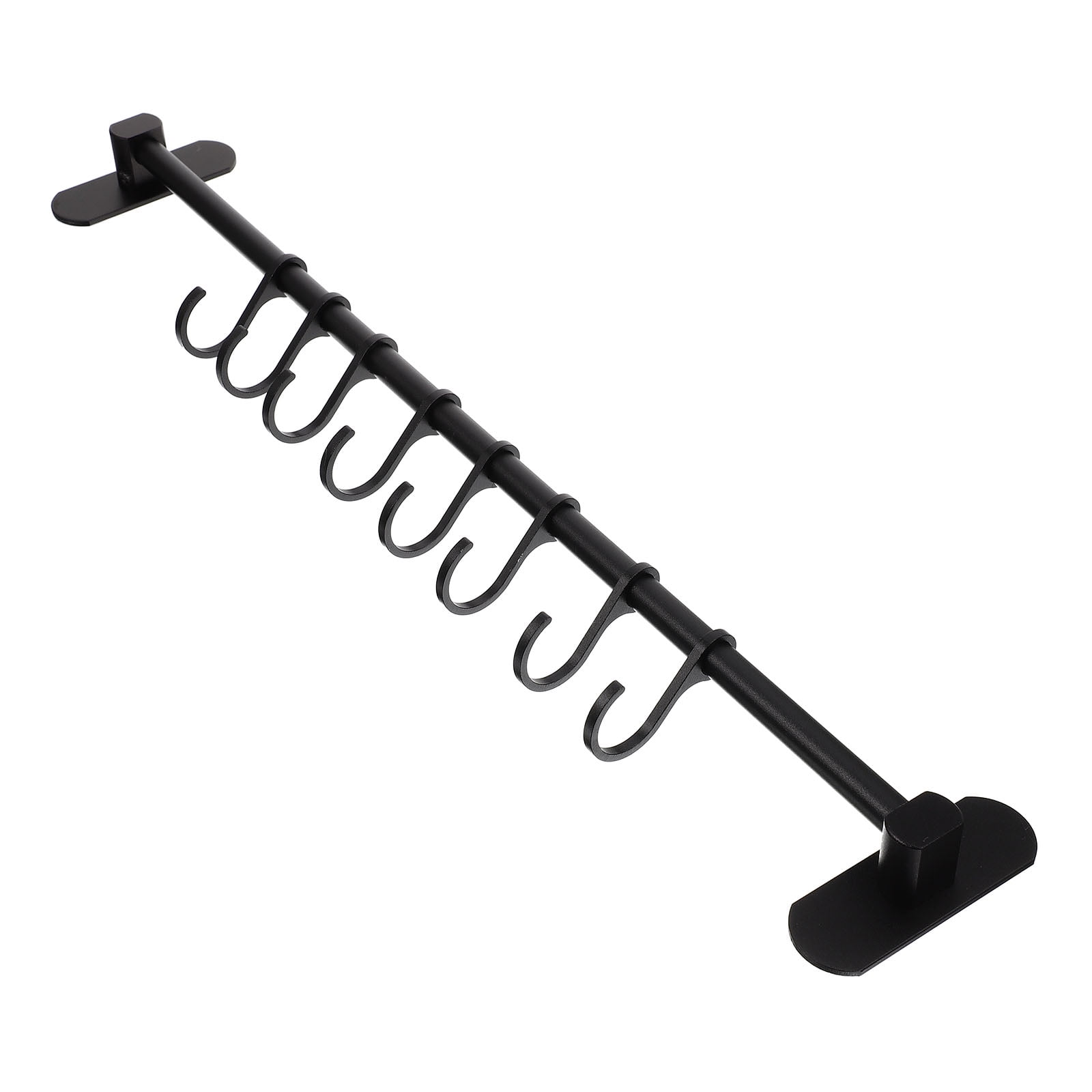 Aluminum Wall Mounted Hook for Home Use Black Multi Functional Coat Hat ...