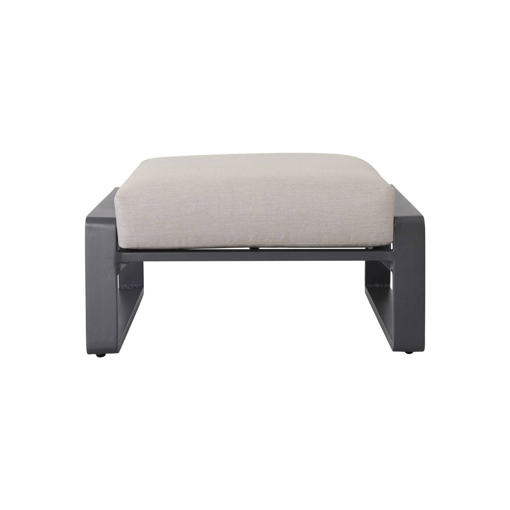 Aluminum Ottoman Set with Beige Seats - Suitable for Use as Extra ...