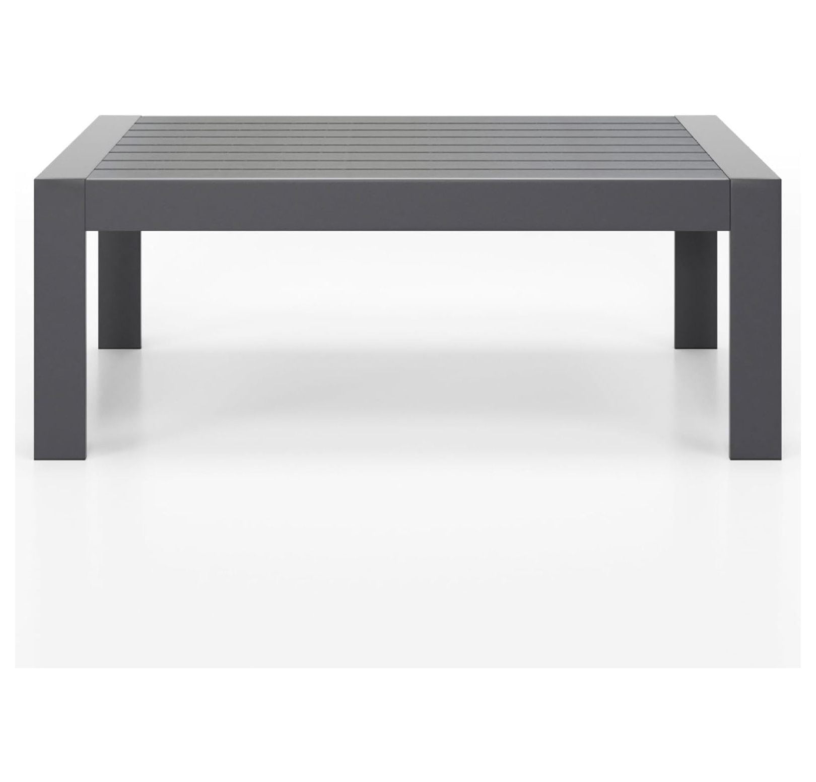 Aluminum Outdoor Coffee Table, All-Weather Rectangle Metal Patio Coffee ...