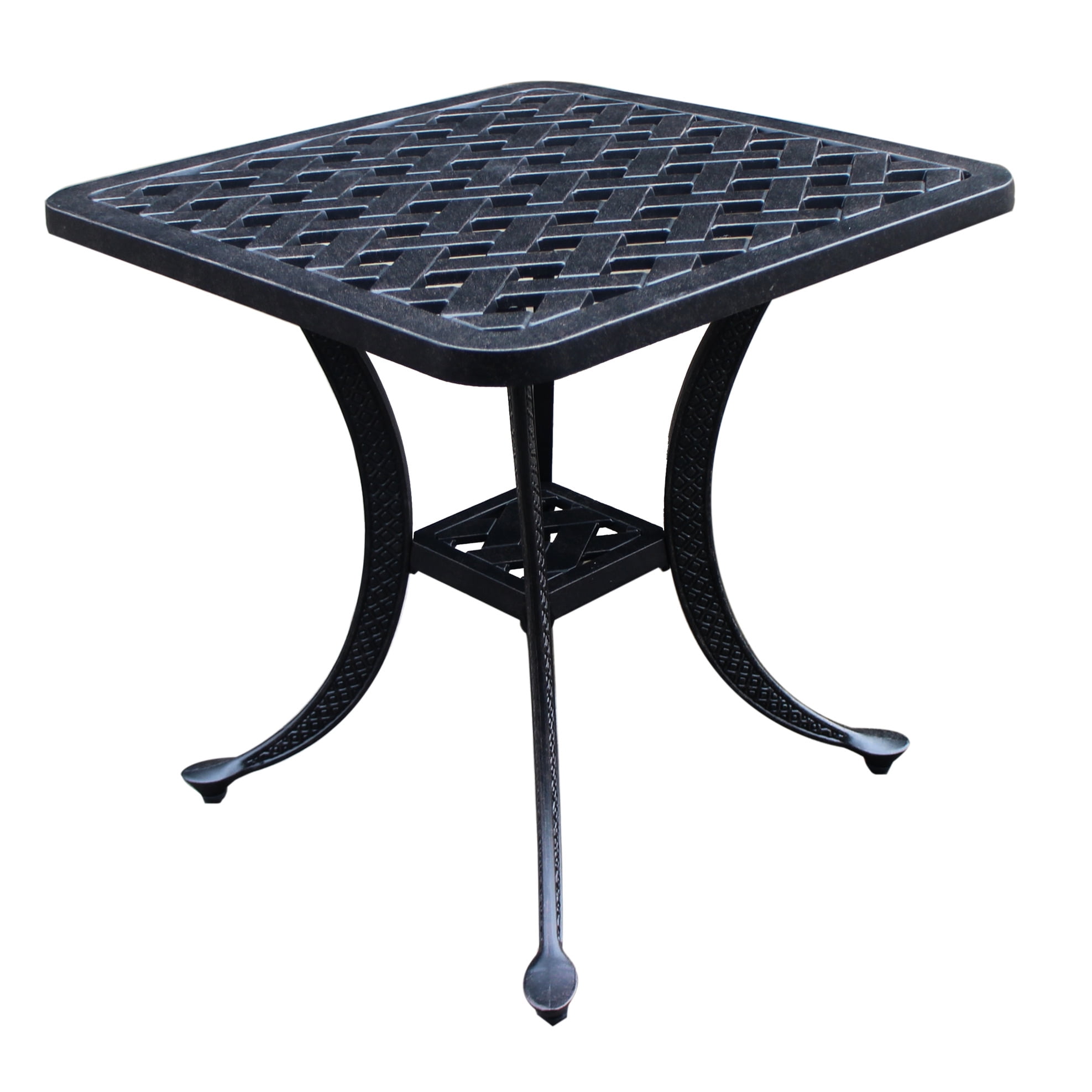 Aluminum Outdoor Side Table For Relaxation, Dark Lava Bronze - Weather ...