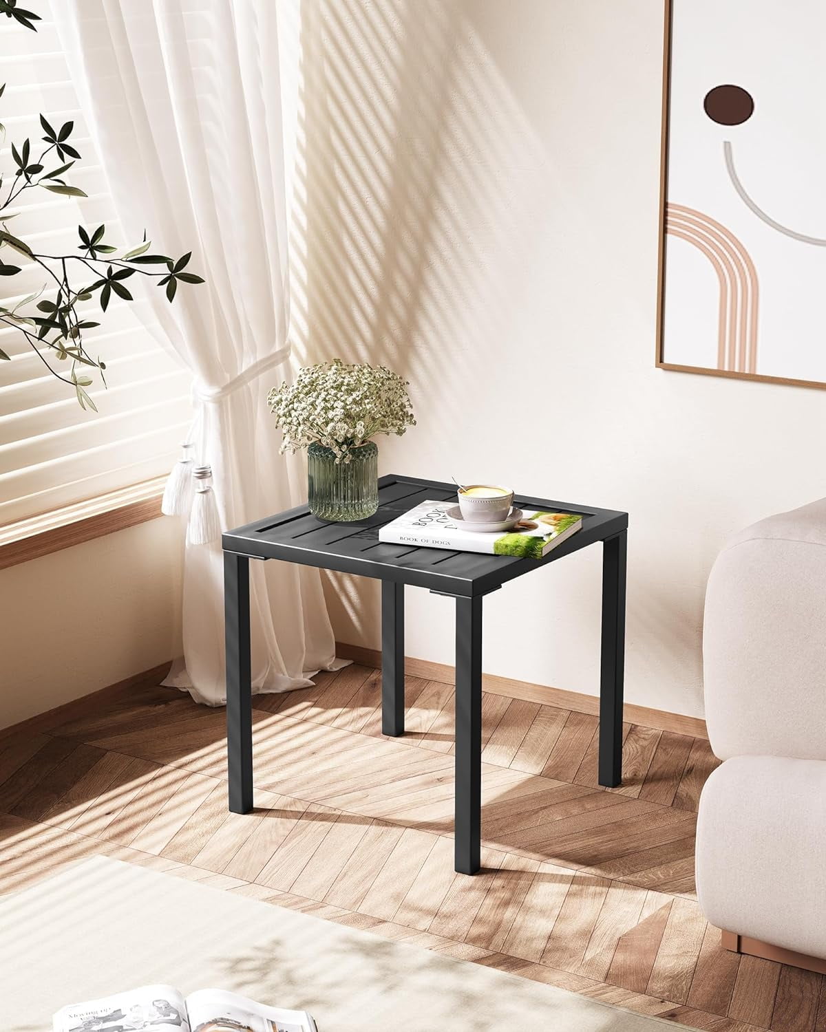 Aluminum Outdoor Side Table, Pool Lounge Chair Side Table, Weather ...