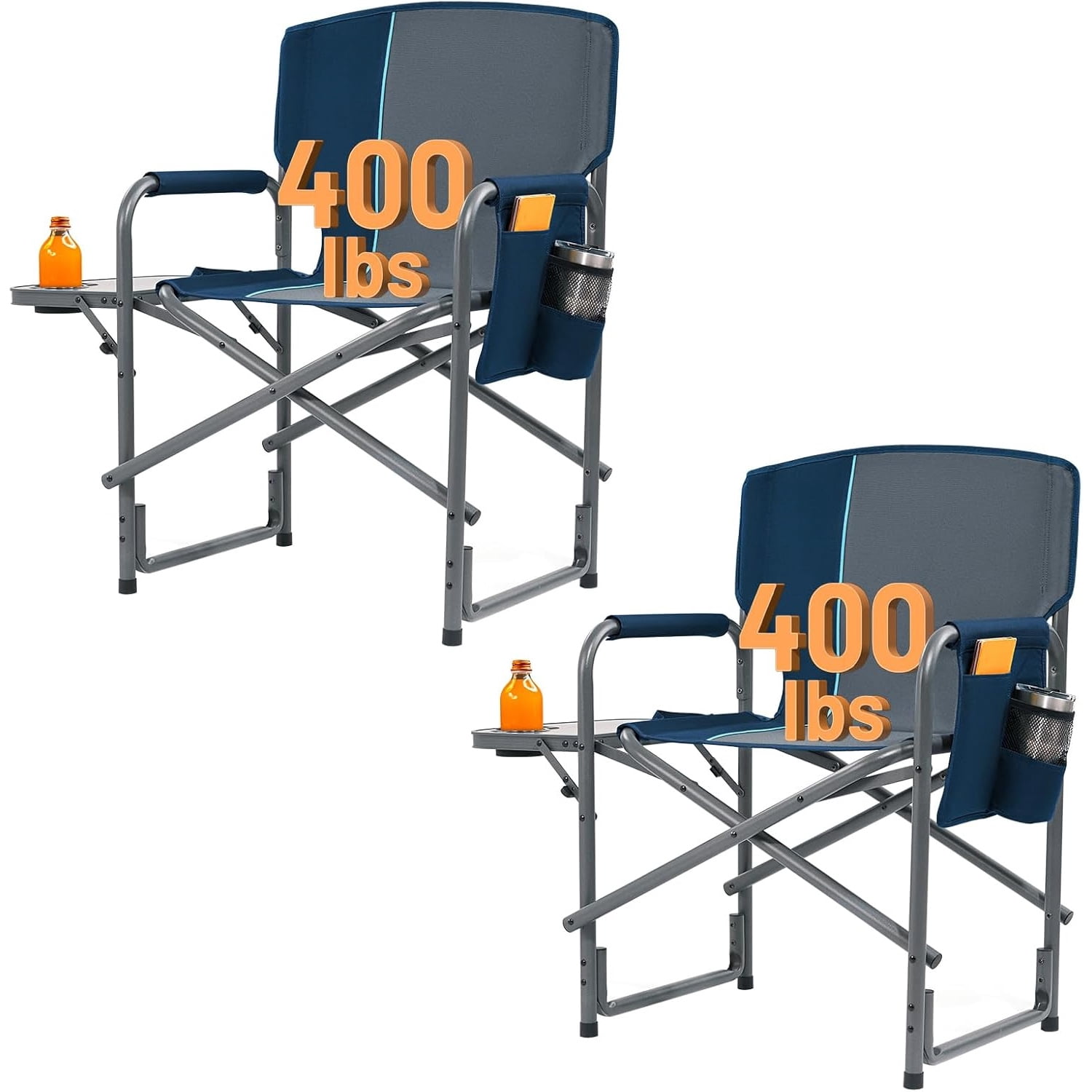 Aluminum Oversized Camping Chair, Lightweight Portable Directors Chair ...