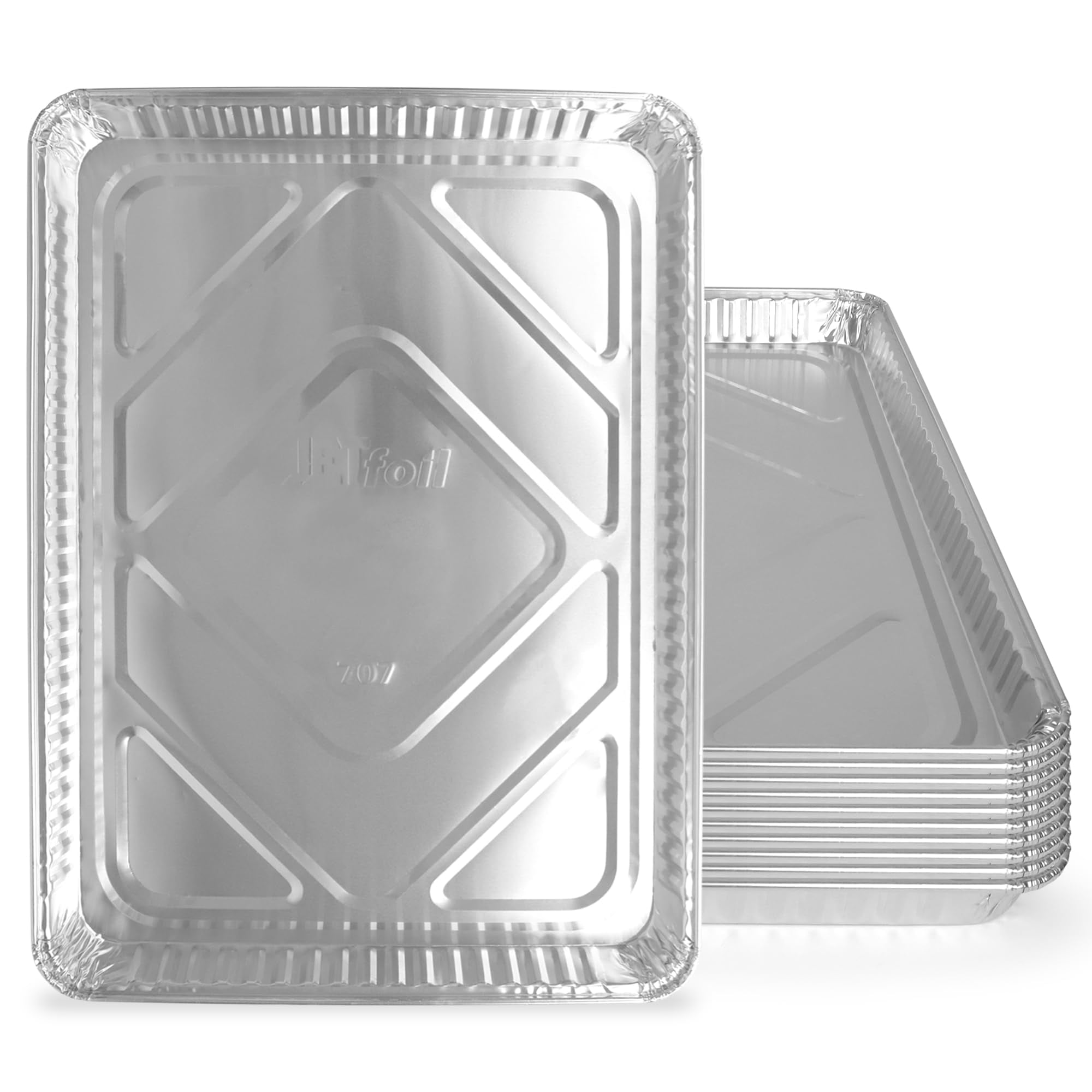 Aluminum Pans 10 Pack Disposable Cookie Sheets 13 X 17 Baking Quality ...