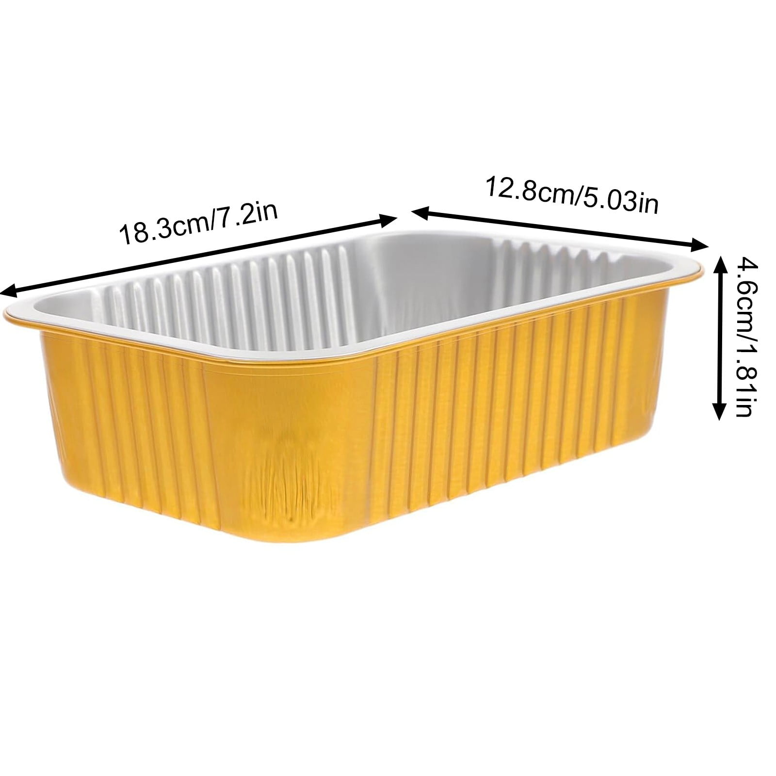 Aluminum Pans 25pcs Heavy Duty Disposable Foil Pans For Baking Roasting ...