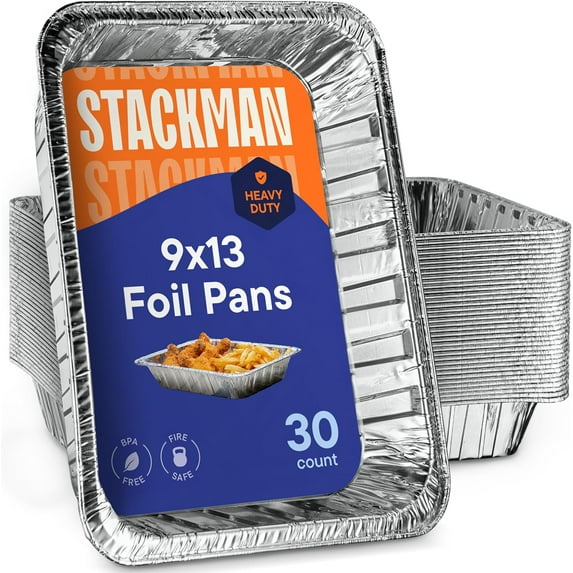 Aluminum Pans 9x13 Disposable Aluminum Foil Pans [30-Pack] Large Baking ...