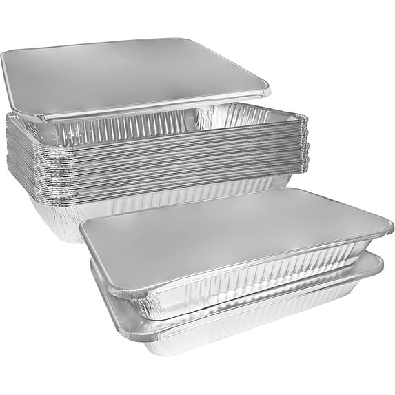 Aluminum Pans 9x13 Disposable Foil Pans Half Size Aluminum Trays with ...