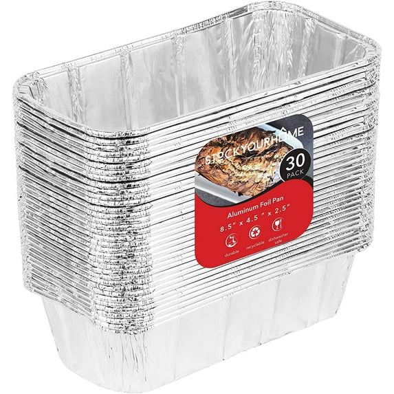 Aluminum Pans Bread Loaf Pans (20 Pack) 8x4 Aluminum Loaf Pan - 2 Lb ...