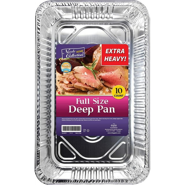 Aluminum Pans Full Size, Large Disposable Roasting & Baking Pan, 21"x13 ...