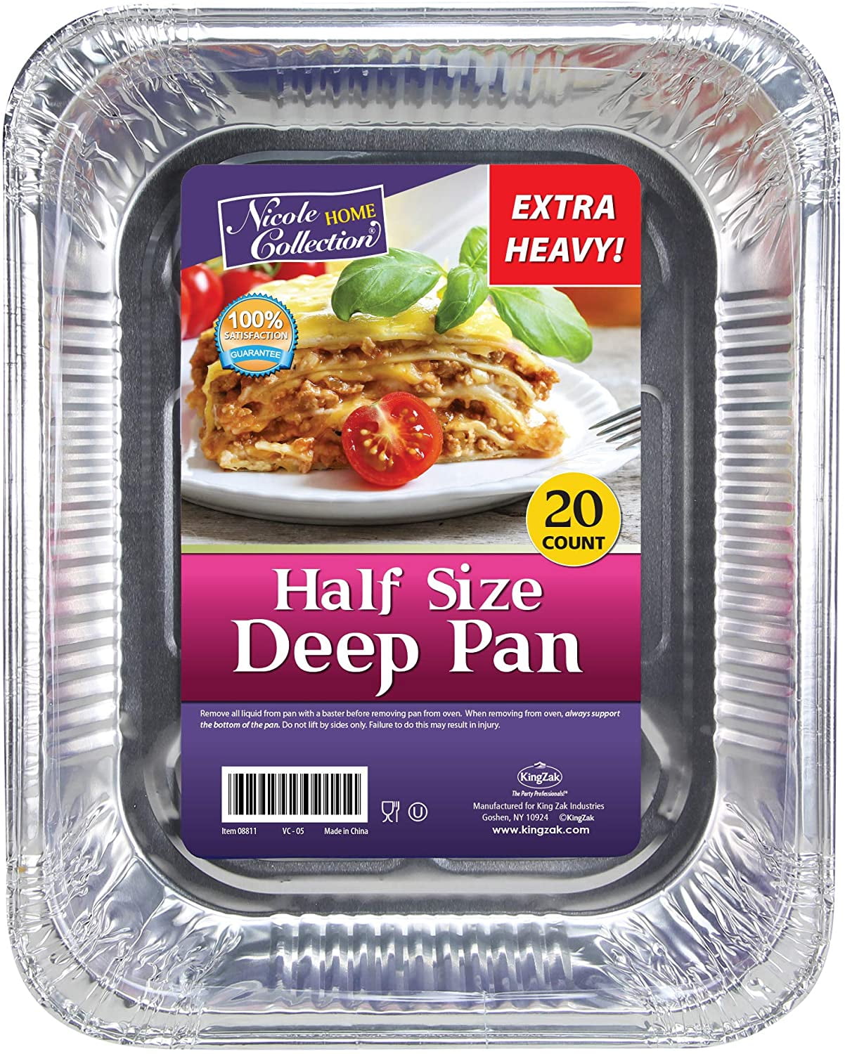 Aluminum Pans Half Size, 9X13, Extra Heavy Duty Disposable Foil Pans ...