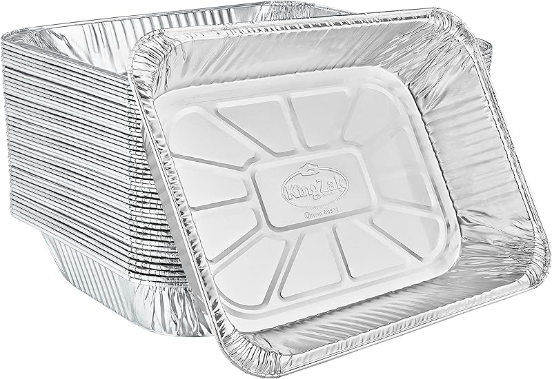 Aluminum Pans Half Size, 9X13, Extra Heavy Duty Disposable Foil Pans ...