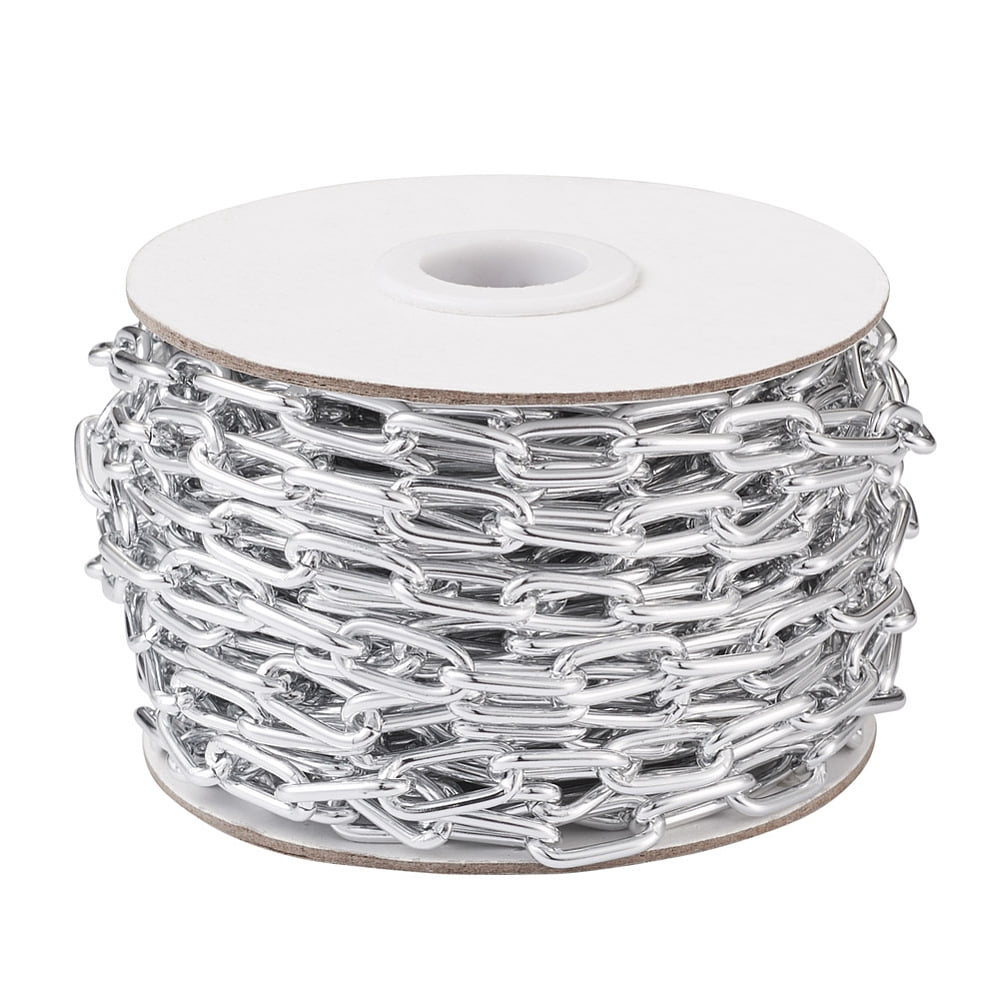 Aluminum Paperclip Chains Drawn Elongated Cable Chains Unwelded ...