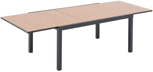 Aluminum Patio Extendable Dining Table, 63" - 105", Adjustable Indoor ...