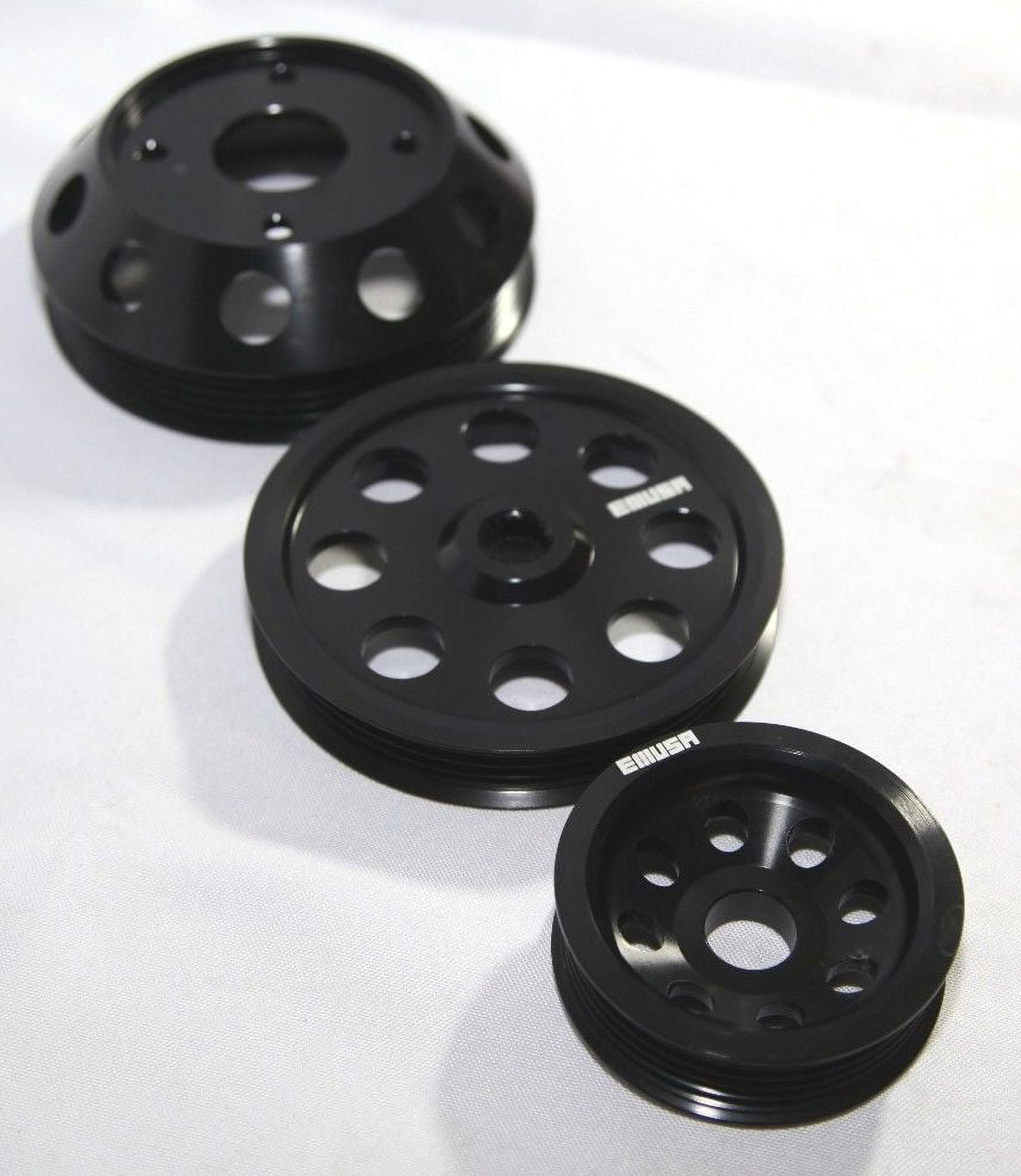 Aluminum Performance Black Crank Pulley Kit for Nissan 240SX S14 S15 ...