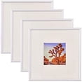 Aluminum Picture Frame and Real Glass -8x8 Picture Frame with Mat for ...