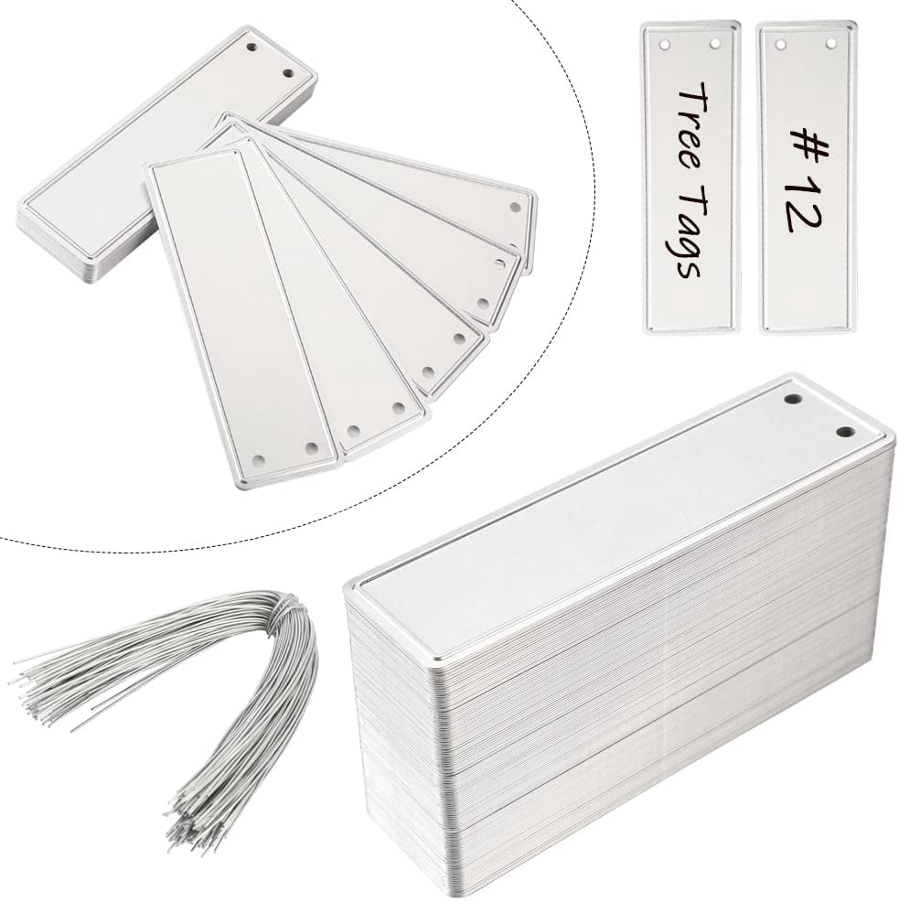 Aluminum Plant Labels - 120PCS Metal Tags with Wires for Markers, Tree ...