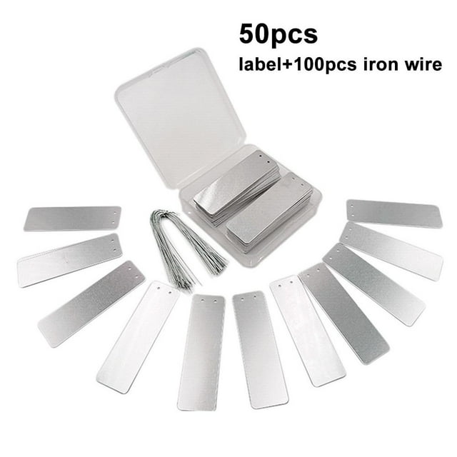 Aluminum Plant Labels Double Sided Metal Labels Tree ID Tag Waterproof ...